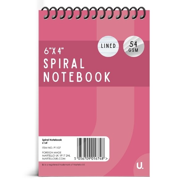 Note Pad A5 A6 A7 Spiral Multi-coloured Neon Ruled Notebook - Chiltern ...