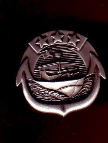 US Navy Enlisted Small Craft badge silver colored | eBay