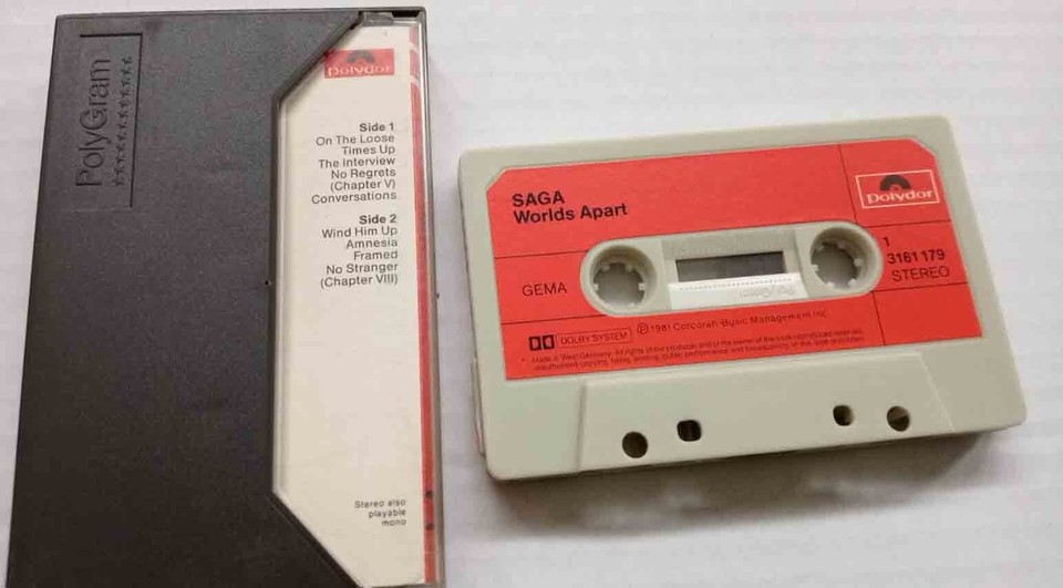 MUSICASSETTA SAGA WORLDS APART 1981 MUSICASSETTA-RECORD TAPE MUSIC | eBay