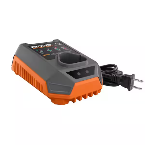 RIDGID 12V Lithium-Ion Battery Charger: Compact Design, Quick Charging ...