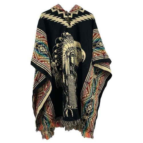 Aztec Warrior Native Indigenous Designs Shawl Cape Hooded Unisex ...