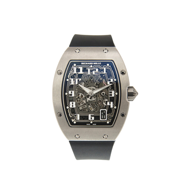 Richard Mille RM 67-01 Men's Black Watch with White Strap - RM 67-01 ...