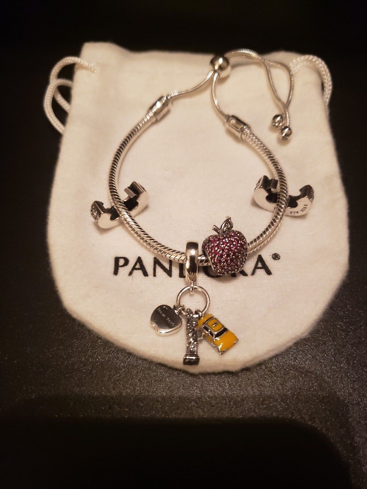 Authentic Pandora Sterling Silver Sliding adjustable bracelet SET ...