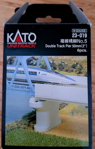 Kato N Scale , Unitrack Double track piers ( Set of 4 boxes ) (6 pcs ...