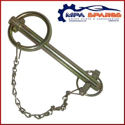 5/8" x 6" TOWING PIN WITH LINCH PIN & CHAIN TRACTOR TRAILER DROP HANDLE ...