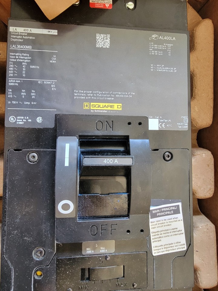 SQUARE D 400 AMP Main Breaker 3R Outdoor Panel 240v 3P MH62WP NQ430L4C ...