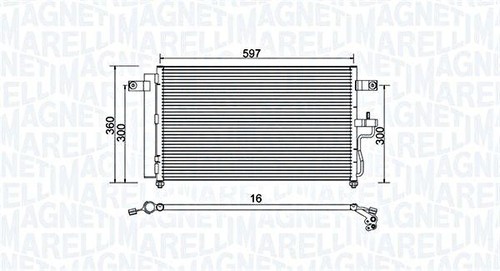 AC Condenser MARELLI Fits HYUNDAI Accent II 99-05 97606-25500 | eBay