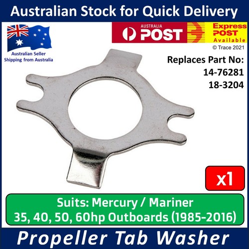 Mercury Mariner Propeller Prop Tab Washer - 35, 40, 50, 60hp Outboards ...