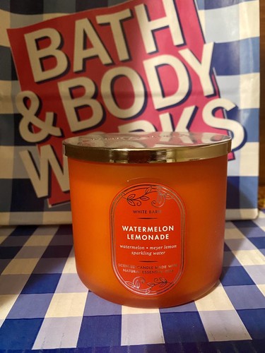 Watermelon Lemonade 3 Wick Candle White Barn Bath & Body NEW year round ...