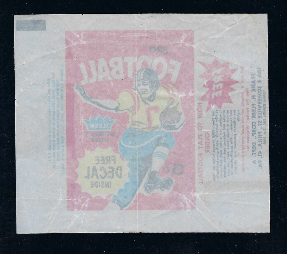 1960 Fleer Football Card Wax Pack Wrapper | eBay