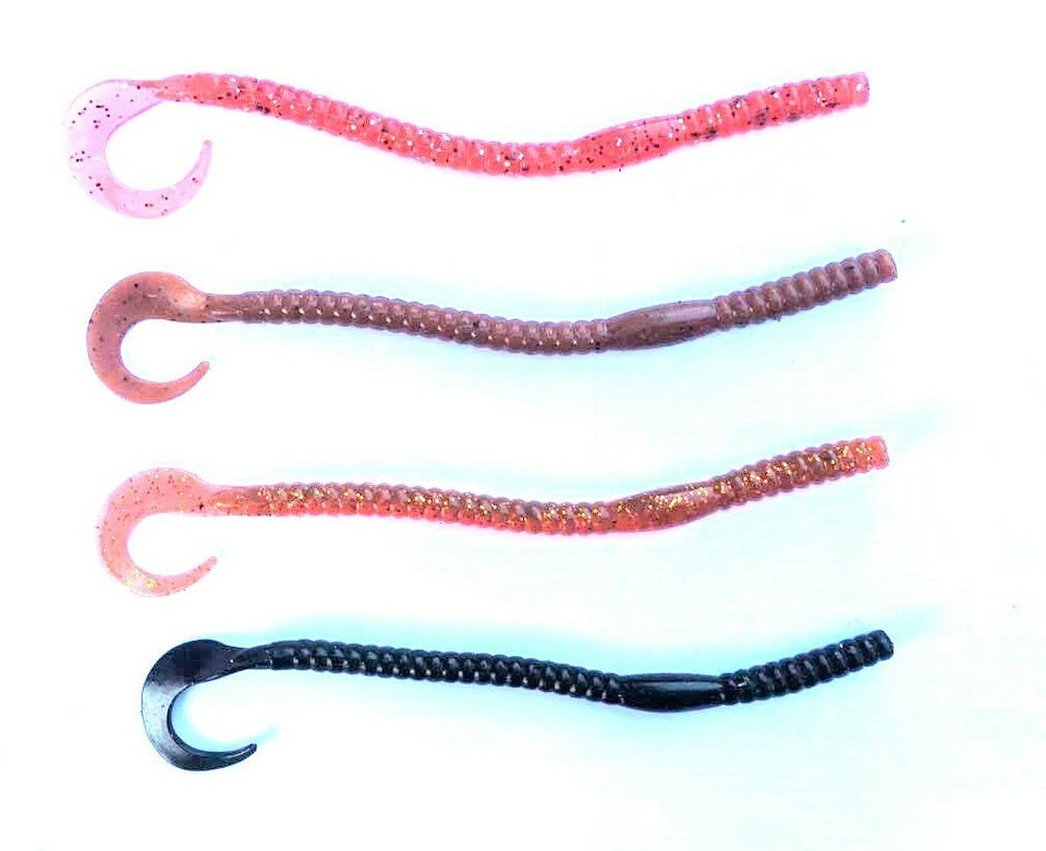 Sea Fishing Jelly Worms Curl Tail Lures Cod Pollock Bass | eBay