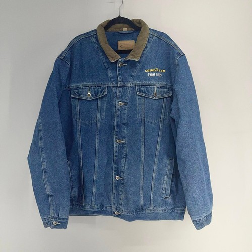 VTG Swingster Flannel Lined Denim Trucker Jacket Mens 2XLT GoodYear ...