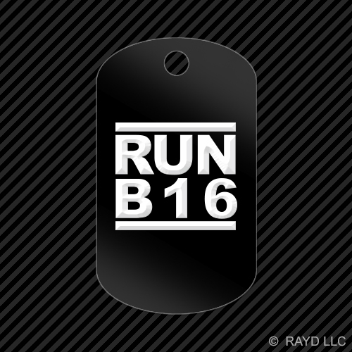 RUN B16 Keychain GI dog tag engraved many colors b16a jdm | eBay