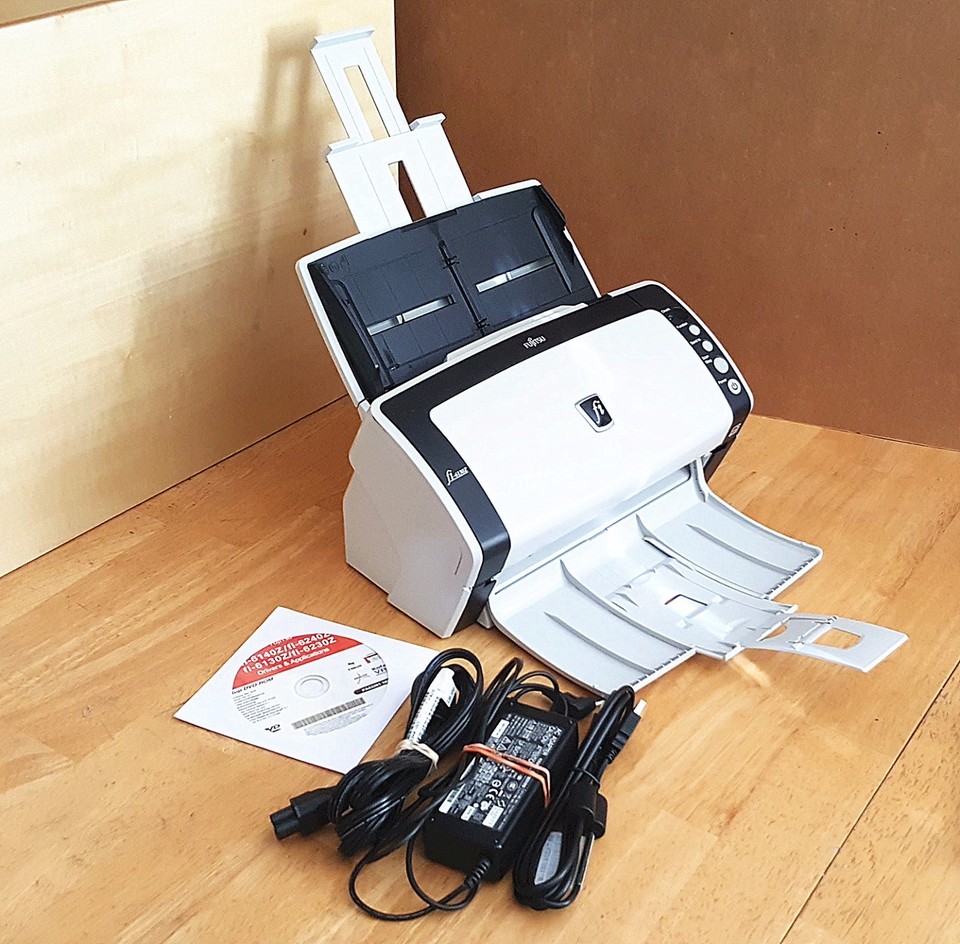 Fujitsu fi-6130Z Desktop Scanner w/ AC Adapter + USB + Setup Driver ...