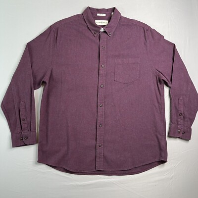 Hawker Rye Shirt Mens X-Large Burgundy Red Wine Long Sleeve Button Down ...