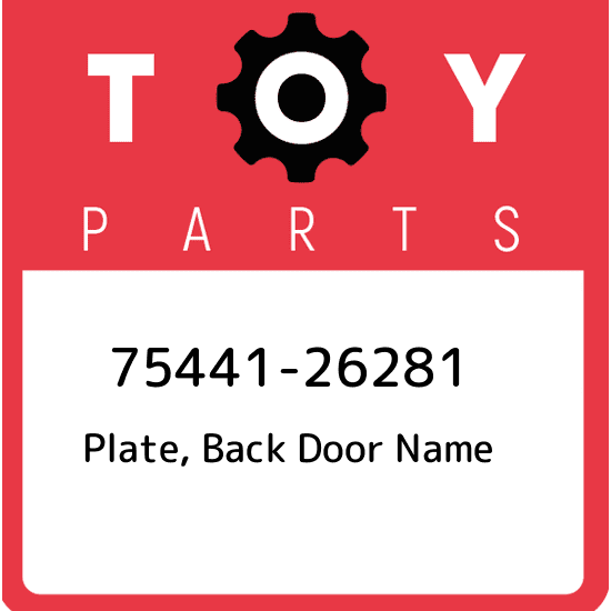 75441-26281 Toyota Plate, back door name 7544126281, New Genuine OEM ...