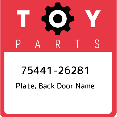 75441-26281 Toyota Plate, back door name 7544126281, New Genuine OEM ...