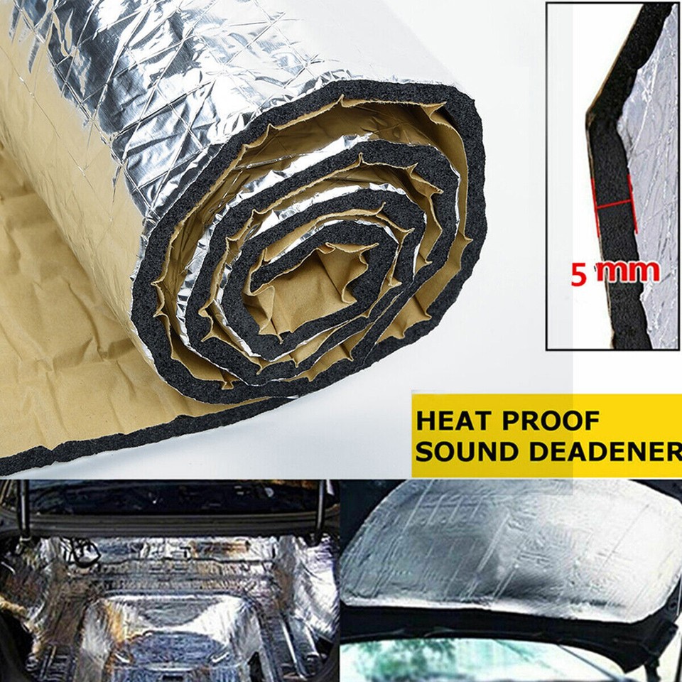 50x Sheets Sound Deadening Damping Mat Car Silent Compact Van Proofing ...