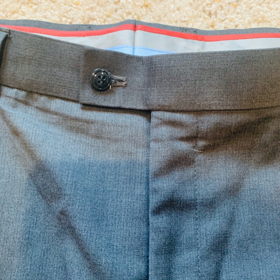 Louis Raphael Rosso Pants Mens Gray Pleated & Cuffed 38" x 30" | eBay