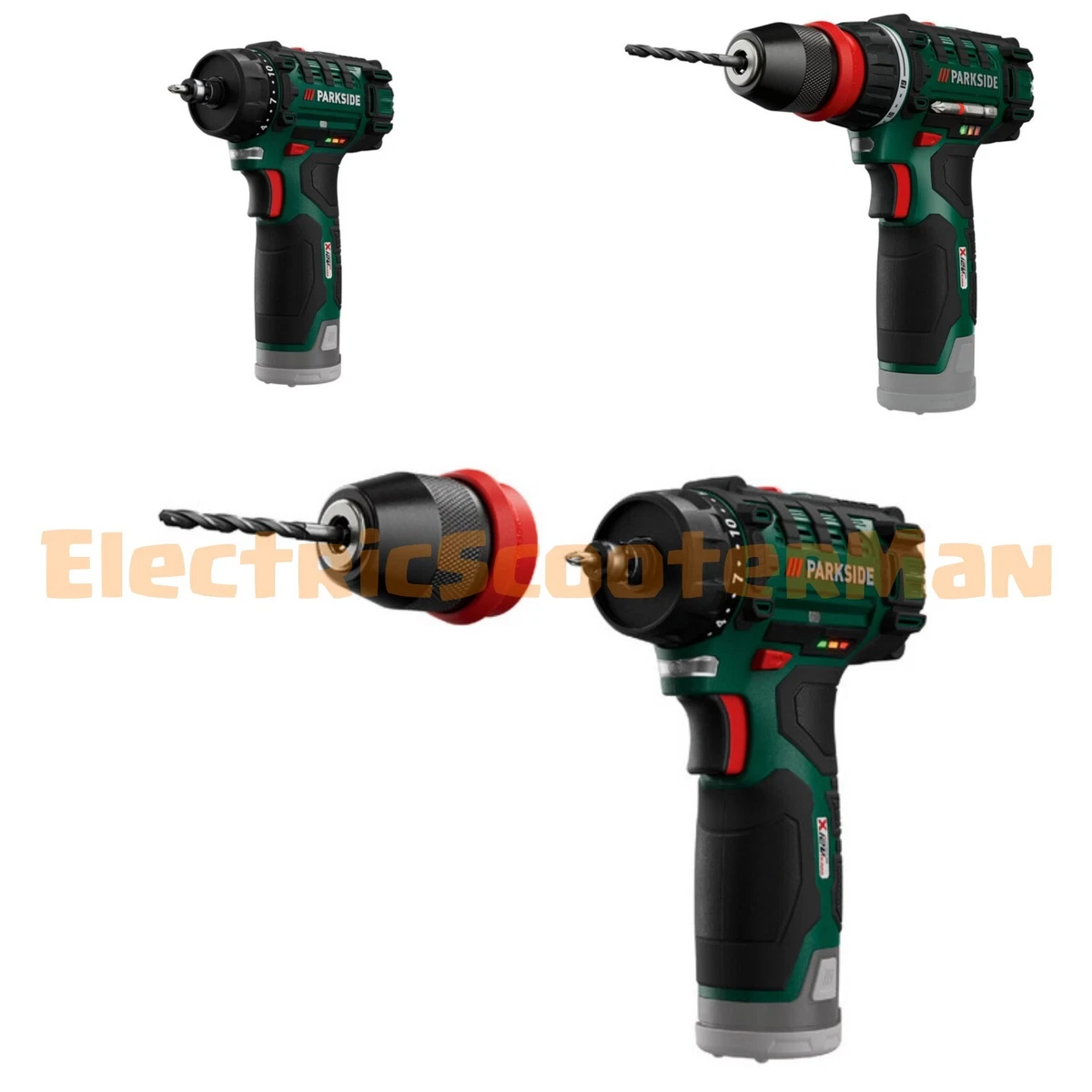 Cordless Drill Screwdriver Set 12V, Parkside PBSA 12 D4, 44% OFF