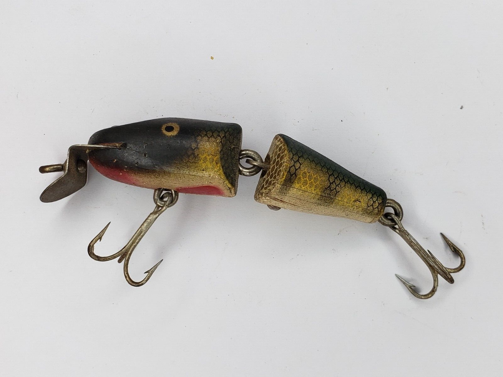 Vintage Wood Pike Fishing Lure Jointed C.Bait Co. Garret Ind. 9-7-20 | eBay