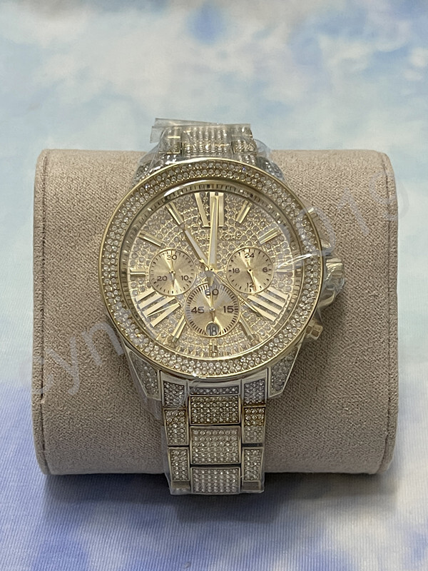 Michael Kors MK6355 Gold Crystal Pave Stainless Steel Fashion Women's ...