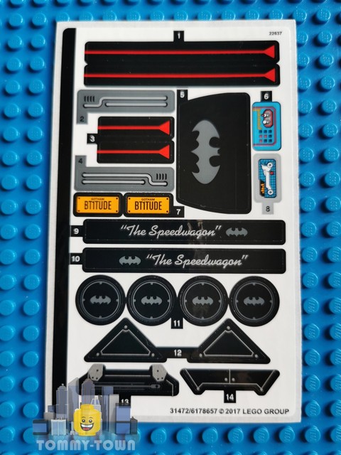 2 X LEGO Rudder Batmobile Fin 1x4 Black Bricks Pieces Batman RARE ID ...