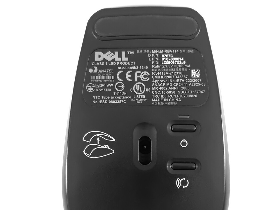 Dell M-RBV114 3-Button Wireless Optical Mouse M787C with C-UAM35 ...