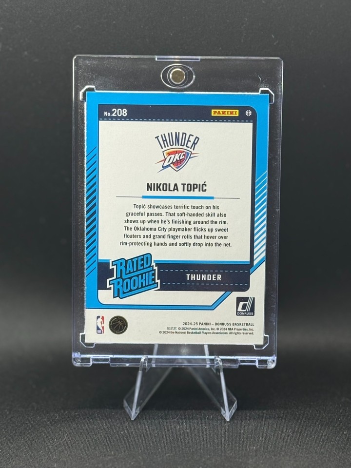 Nikola Topic Rookie RC Holo Green Laser 2024-25 Donruss #208 | eBay