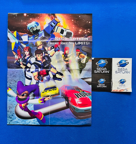 Sega Saturn There Are No Limits Poster + STICKERS Console System Promo ...