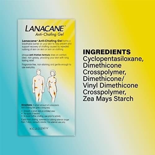 LANACANE Anti Chafing Gel 28g Anti-Friction Cream Thigh Rubbing Running ...