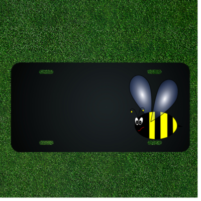 Custom Personalized License Plate With Add Names To Bee Insect Yellow ...