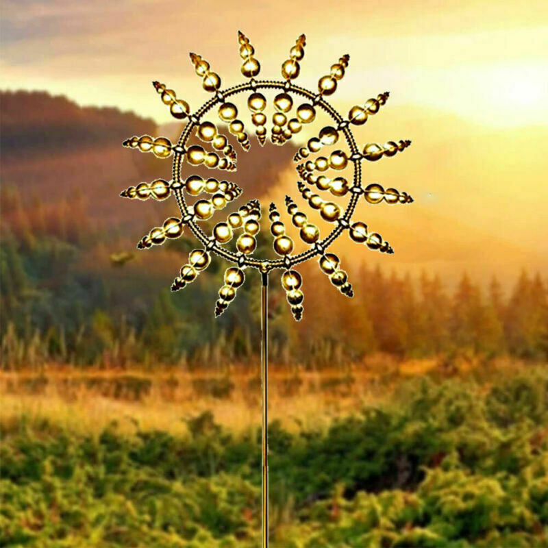 Magical Wind Powered Kinetic Windmill Metal And Sculpture Spinner ...