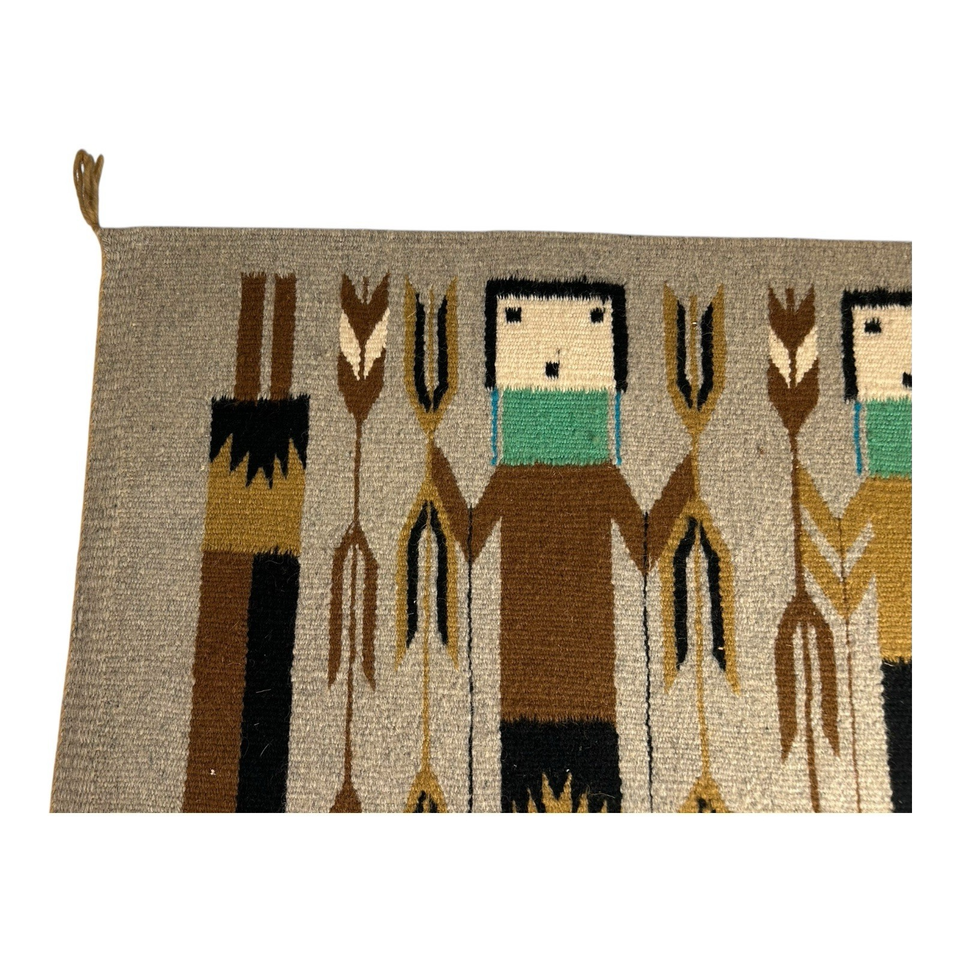 Vintage Navajo Pictoral Yei Yeibichai Rug | eBay