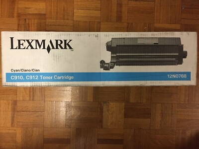 Genuine Lexmark 12N0768 Cyan Toner Cartridge C910 C912 | eBay