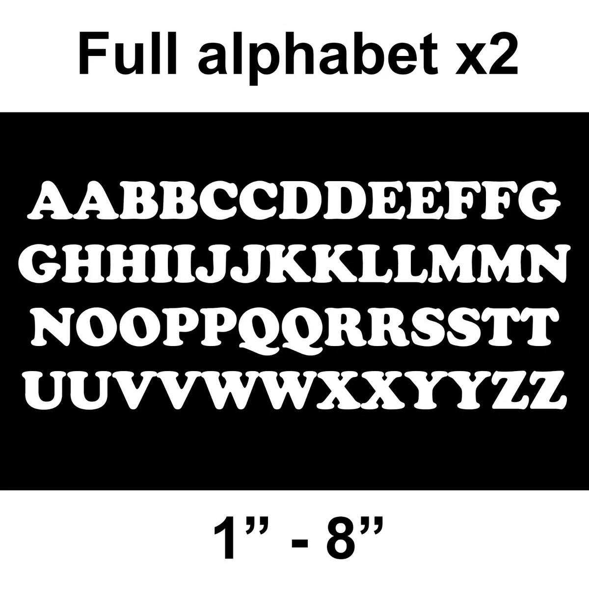 Vinyl Stick On Alphabet Letters