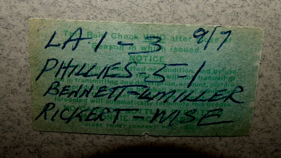 Philadelphia Phillies 9/7/1964 Double Header Ticket Stub v Dodgers Alex ...