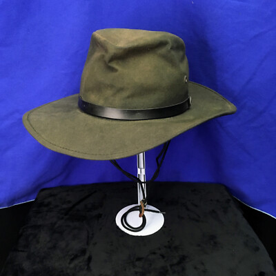 Outback Kodiak Mens Hat Wide Brimmed Leather With Chin Strap | eBay