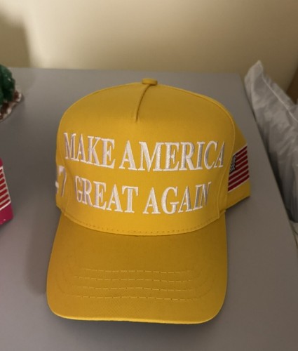 RARE Yellow MAGA Cap 45-47 Authentic Easter Trump 2024 campaign Cali ...