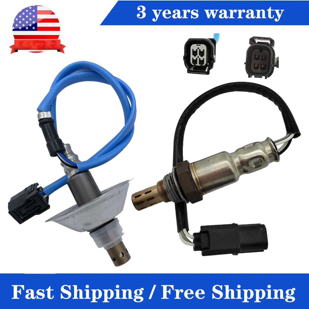 2PCS Oxygen Sensor Upper+Lower For 2006-2011 Honda Civic 1.3L 234-9063 ...