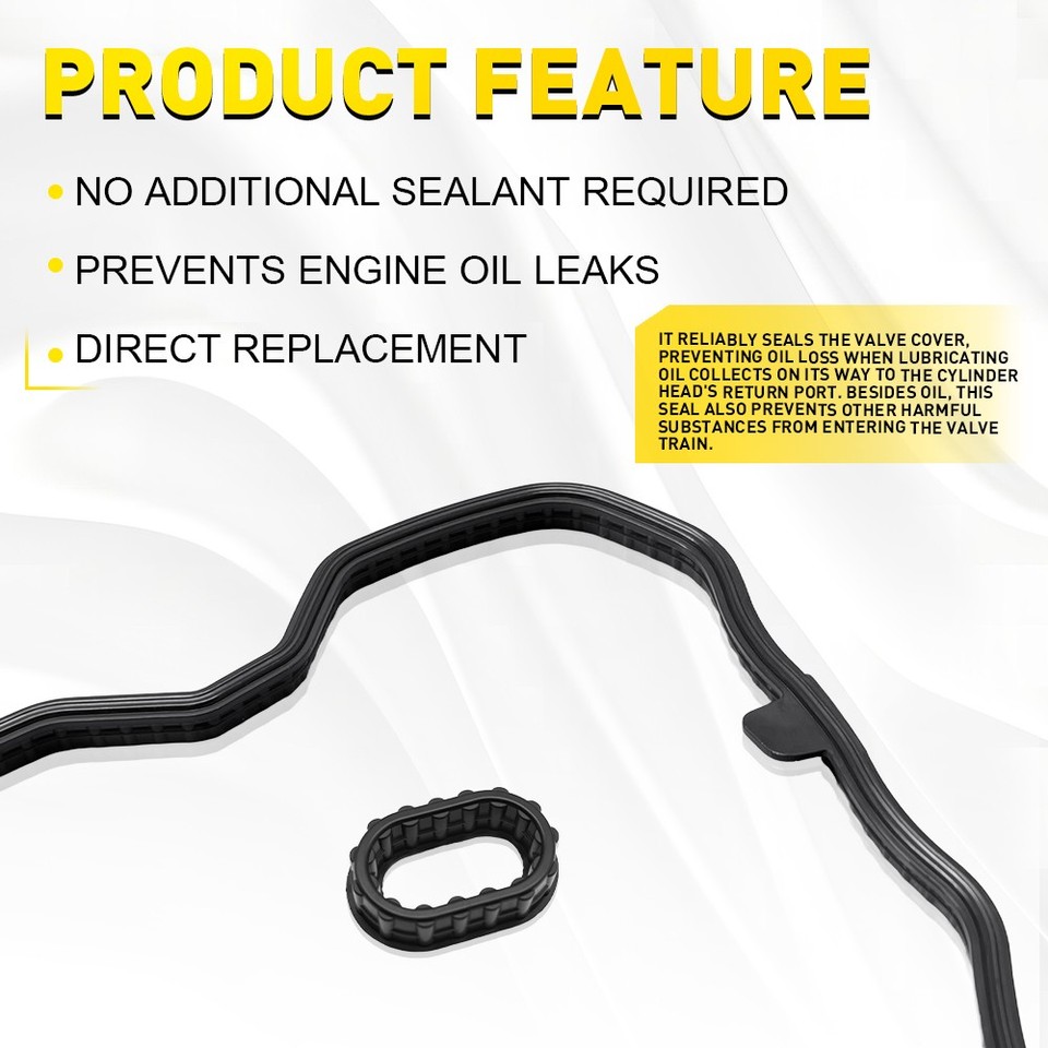Valve Cover Gasket w/ Seal Set Black For Honda HR-V 2017-2024 2.0L ...