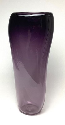 Large Mid Century Modern Purple Art Glass Hand Blown Abstract Vase 16 ...