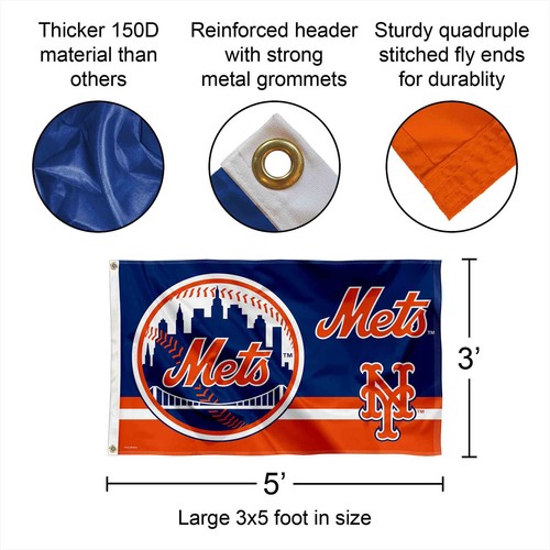 New York Mets Logo Insignia Banner Flag | eBay