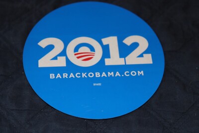 Barack Obama 2012 Voter Bumper Round Sticker Greatest President Ever ...