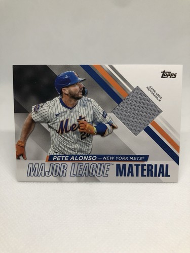Pete Alonso 2024 Topps Update Major League Material Relic Card Mets PWE ...