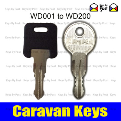 2 x Caravan Keys cut to code WD001 - WD200 Avondale, Bailey, Swift ...