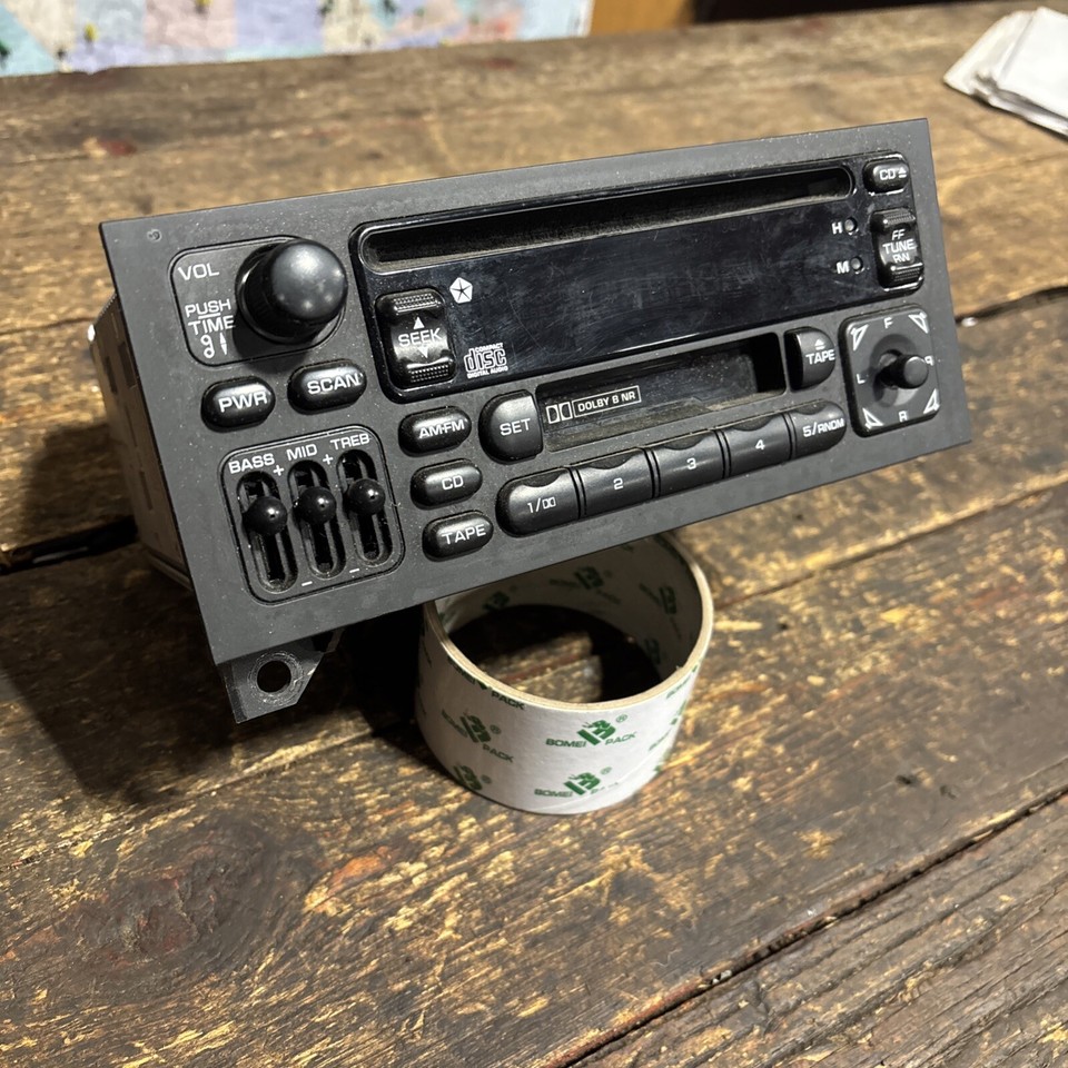 1994 - 2002 DODGE RAM 1500 2500 3500 OEM RADIO CD TAPE CASSETTE PLAYER ...