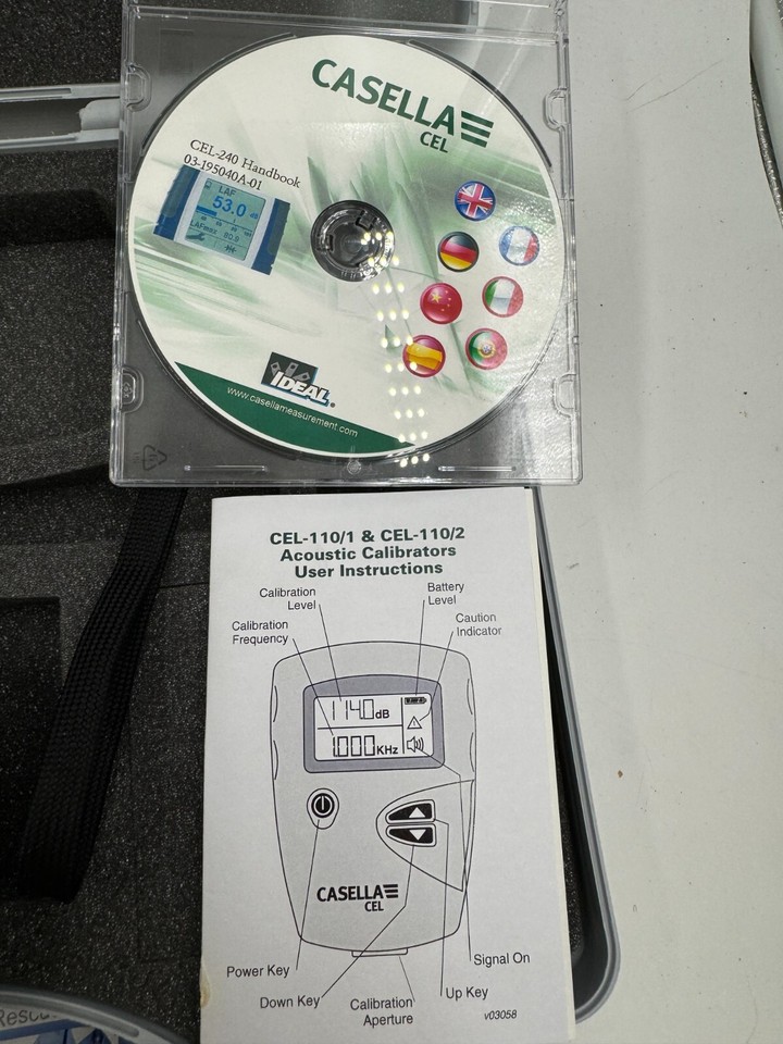 Casella Sound Level Meter Examiner tester Cel-24X Calibrator Detector ...