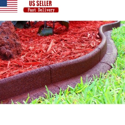 Recycled Rubber Landscape Edging 6-Pack Mower Edge Flexible Garden ...