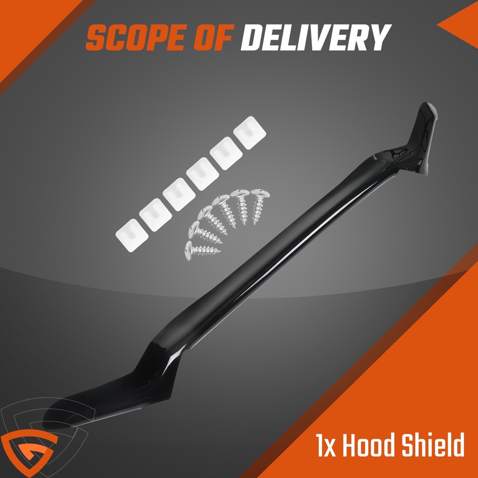 Stone & Bug Deflector Guards Hood Shield Gloss Black For Toyota Tacoma ...